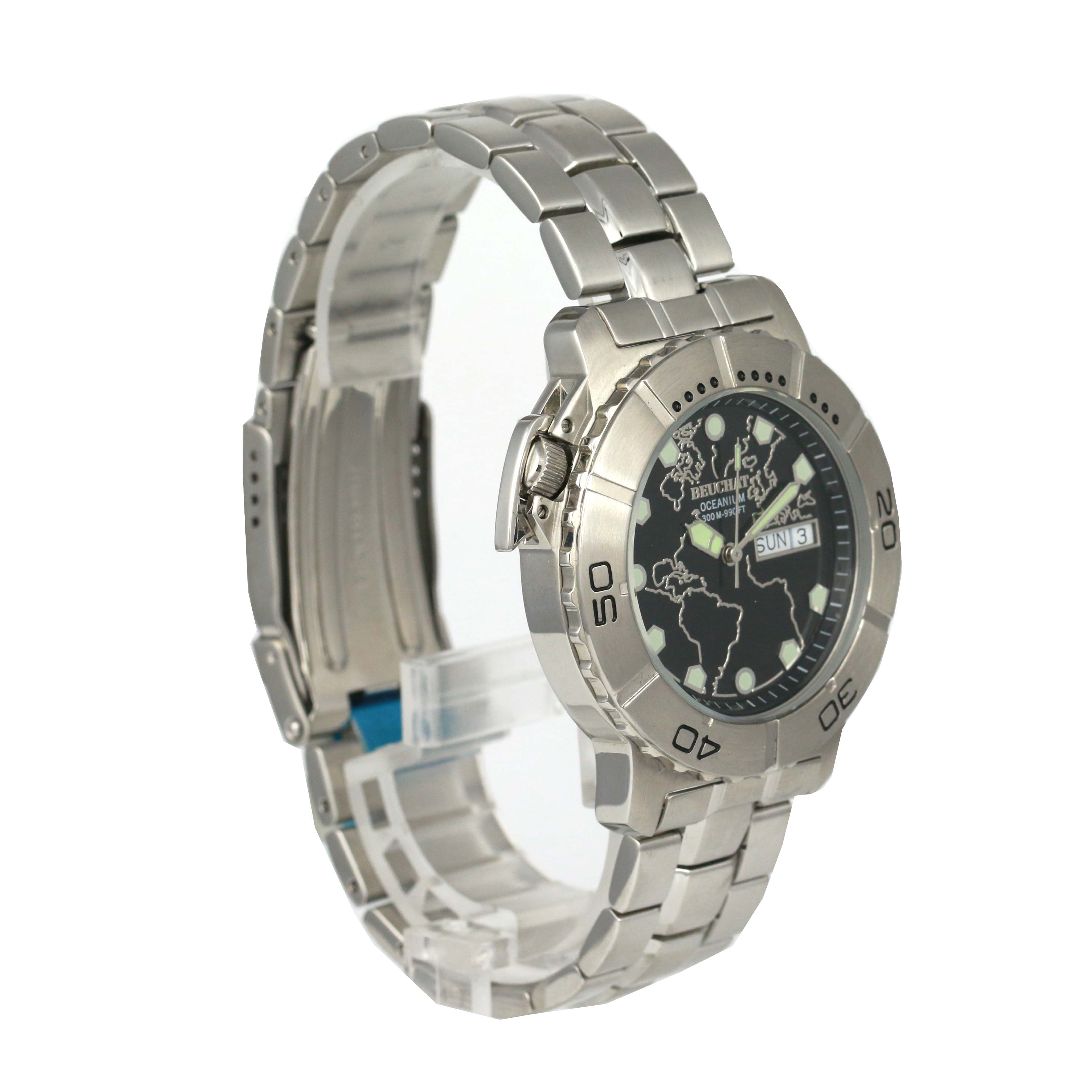 Brandnew Swiss Made Men's Diver Watch BEUCHAT OCEANIUM Stainless Steel ...