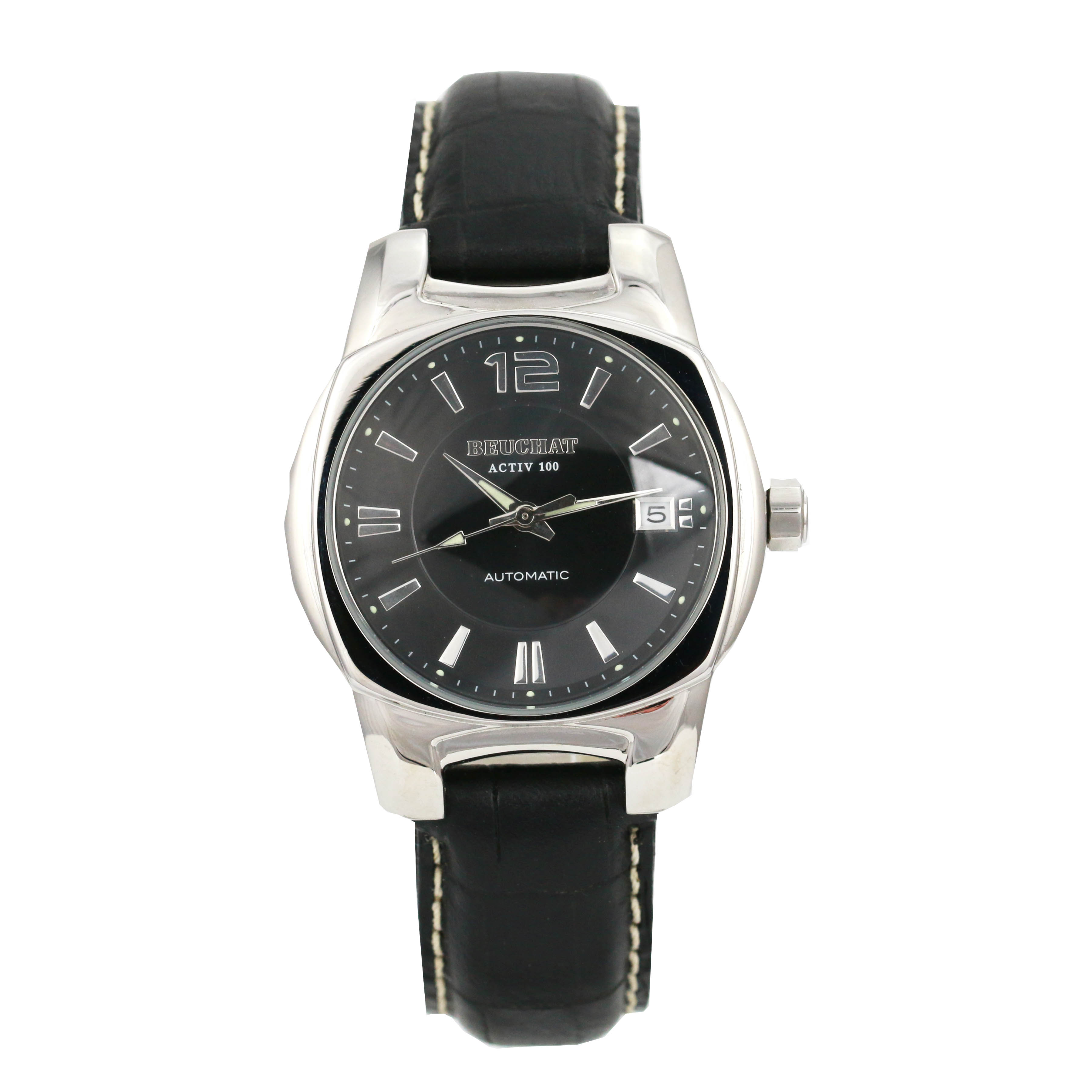 Swiss Made Beuchat Activ 100 stainless steel automatic watch | Property ...