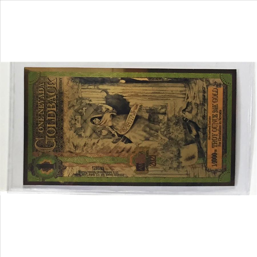 1 Nevada Goldback*1/1000 Troy Ounce of 24K Gold*For Circulation in ...