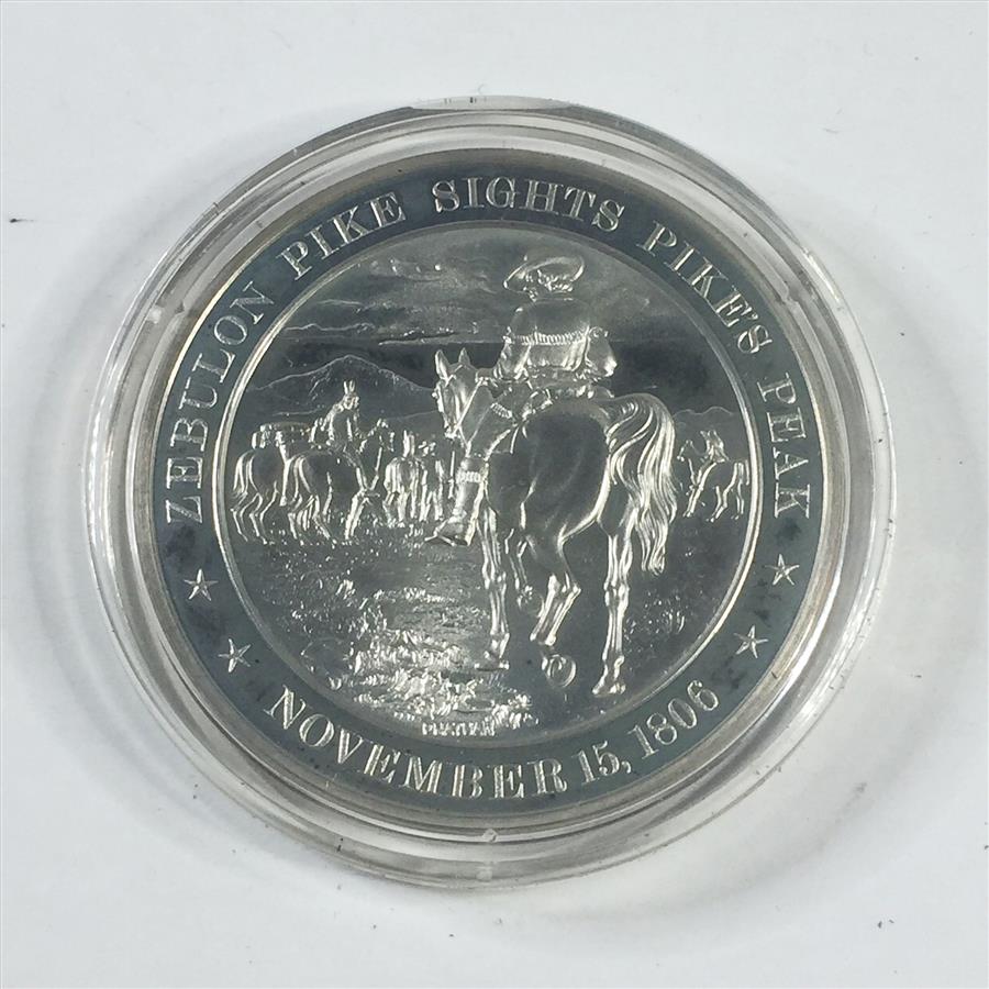 1.2 oz Proof Sterling Silver Historical Commemorative Medallion*Zebulon ...