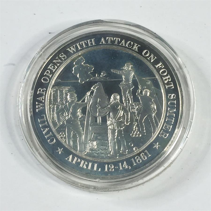 1.3 oz Proof Sterling Silver Historical Commemorative Medallion*Civil ...
