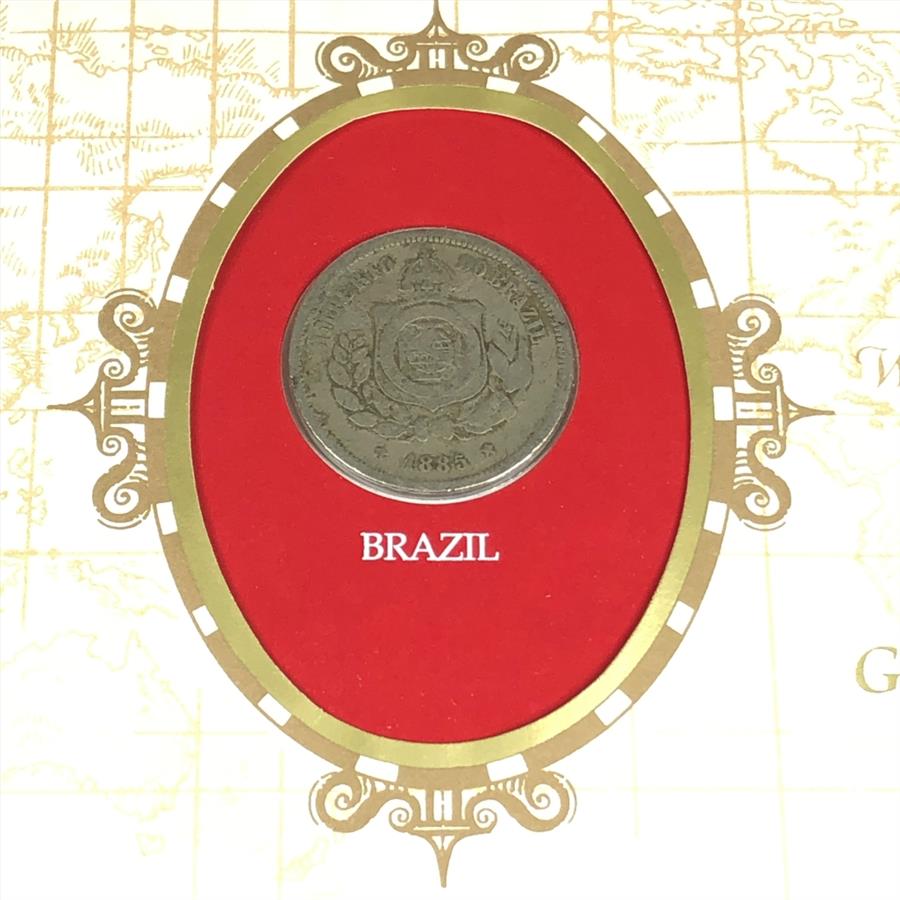 1885 Brazil 100 Reis Coin*One Commemorative Stamp*On FDC for Great ...
