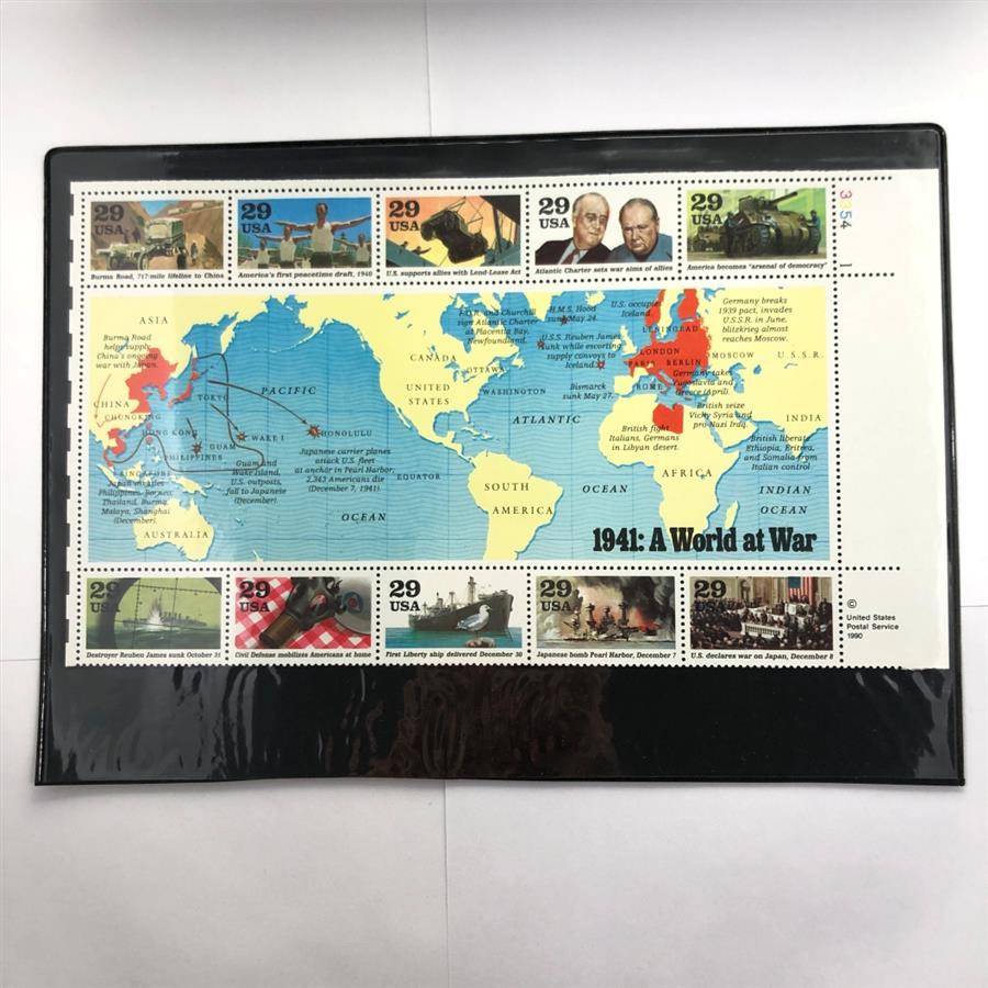 1941 World at War Stamp Collection $2.90 Face Value in Collectible Stamps | Property Room