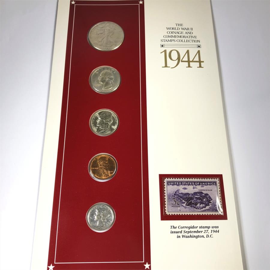 1944 Silver United States Mint Set PLUS 3c Stamp*The World War II ...