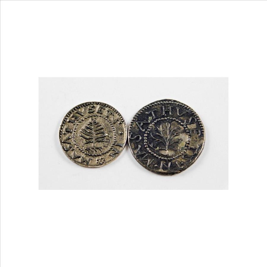 1952 Pine Tree Shilling Replica and 1652 Oak Tree Shilling Replica ...