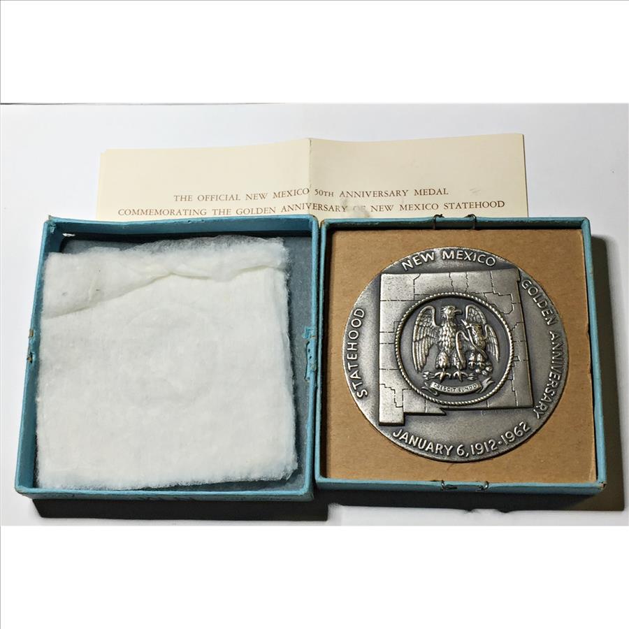 1962 Official New Mexico 50th Anniversary Medallion*4.35oz .999 Fine ...