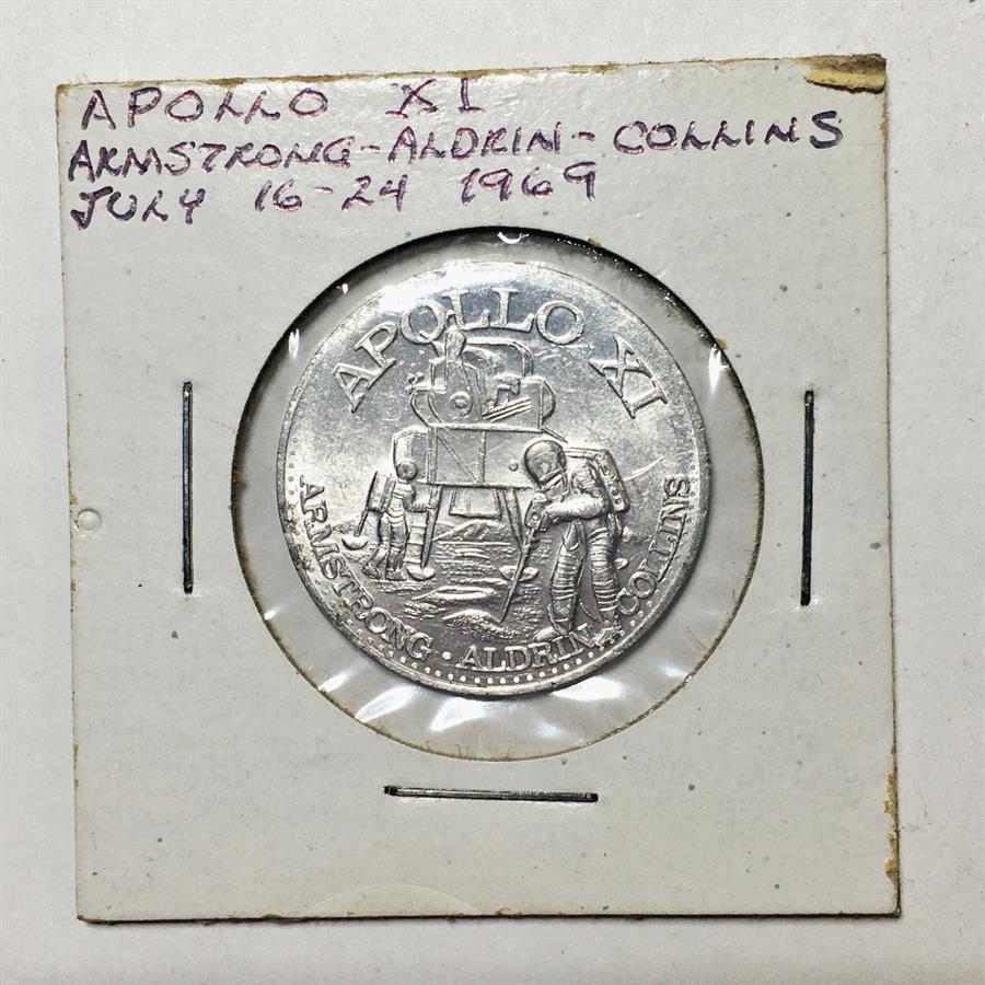 1969 Apollo XI Medallion*Man in Space*Aluminum*26mm | Property Room