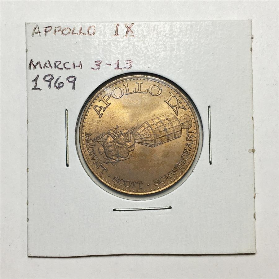 1969 US Man in Space Medallion*Apollo IX*Bronze*26mm | Property Room