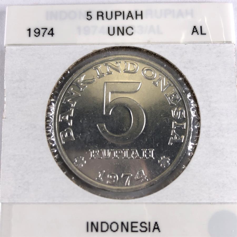 1974 Indonesia 5 Rupiah Coin*High Grade with Luster | Property Room