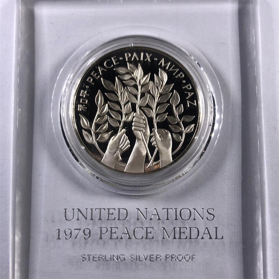 1979 Sterling Silver Proof United Nations Peace Medal*In Original ...