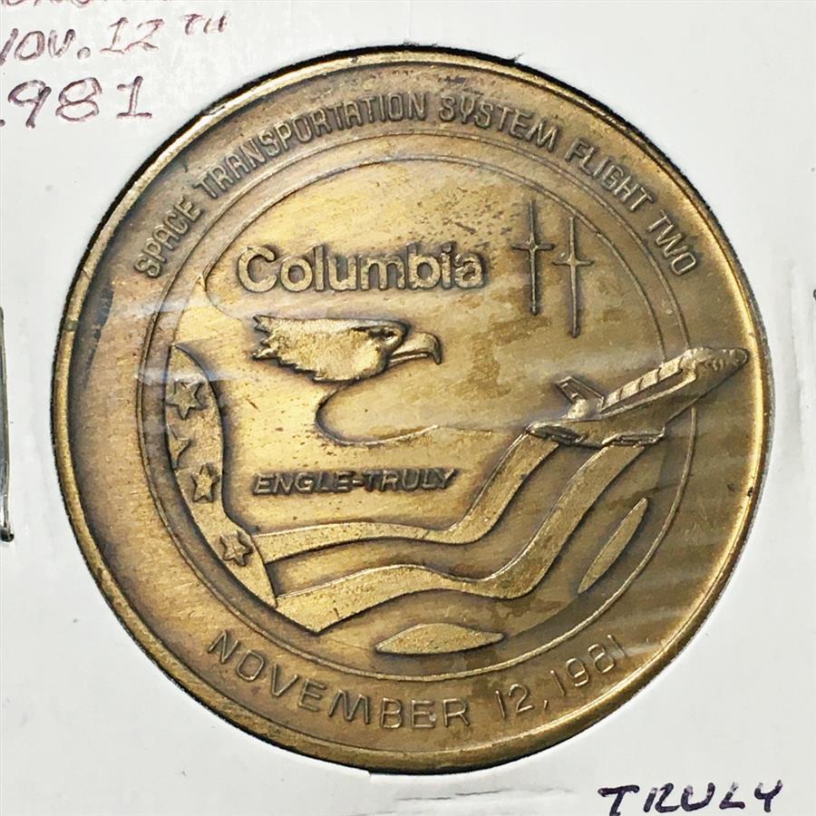 1981 Columbia Commemorative Medallion*Flight Two*Bronze*39mm | Property ...