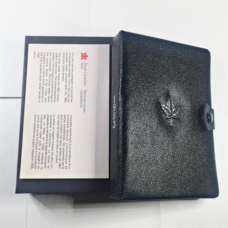 1983 Canada Double Dollar Silver Proof Set*Edmonton University Dollar is Silver*In Original ...