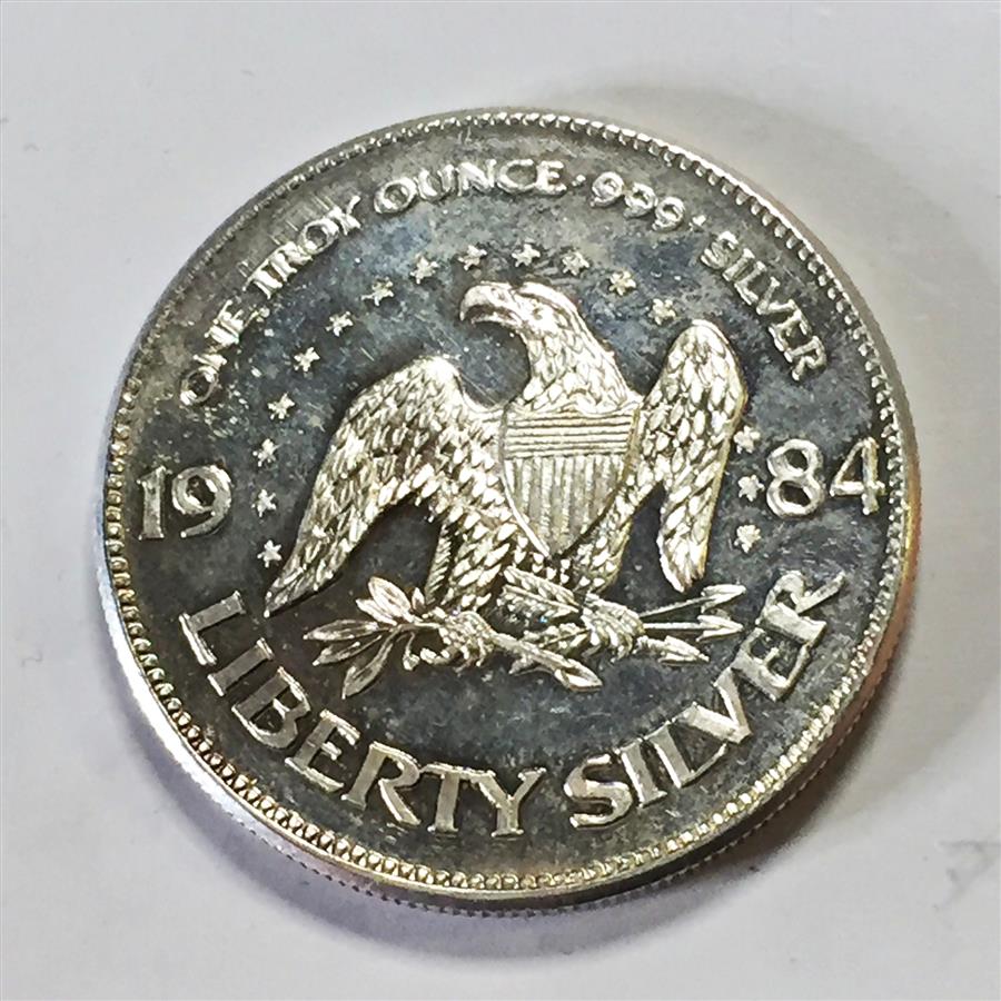 1984 One Troy Ounce .999 Fine Silver*Liberty Bell*A Mark Silver ...