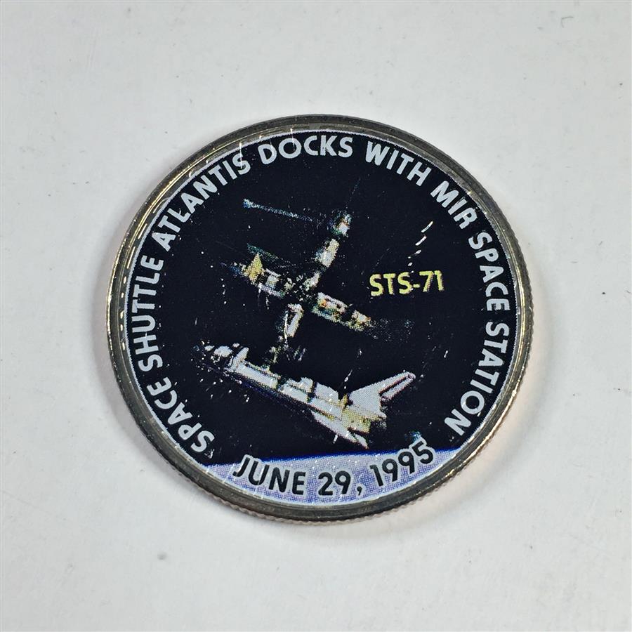 1994-D High Grade Colorized Kennedy Half Dollar Commemorating STS-71*Space Shuttle Atlantis ...