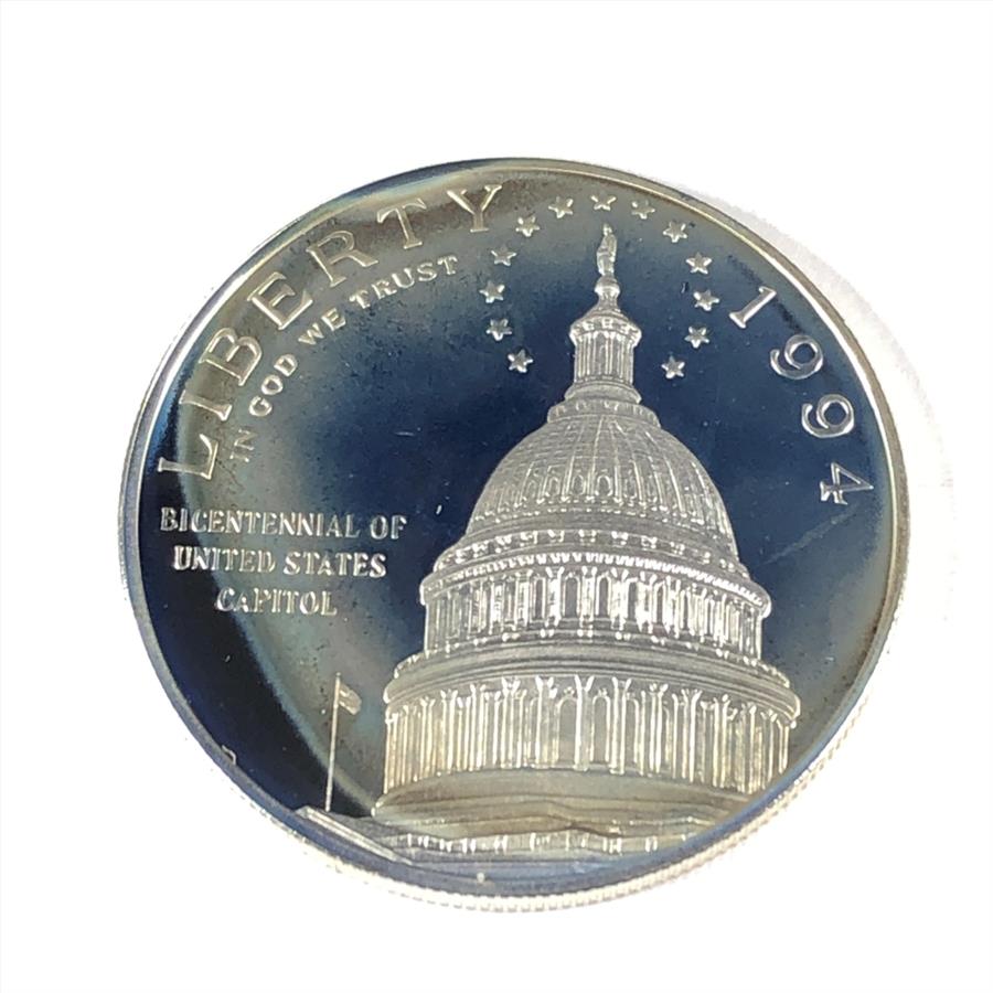 1994-S Bicentennial of US Capitol Commemorative Proof Silver Dollar ...