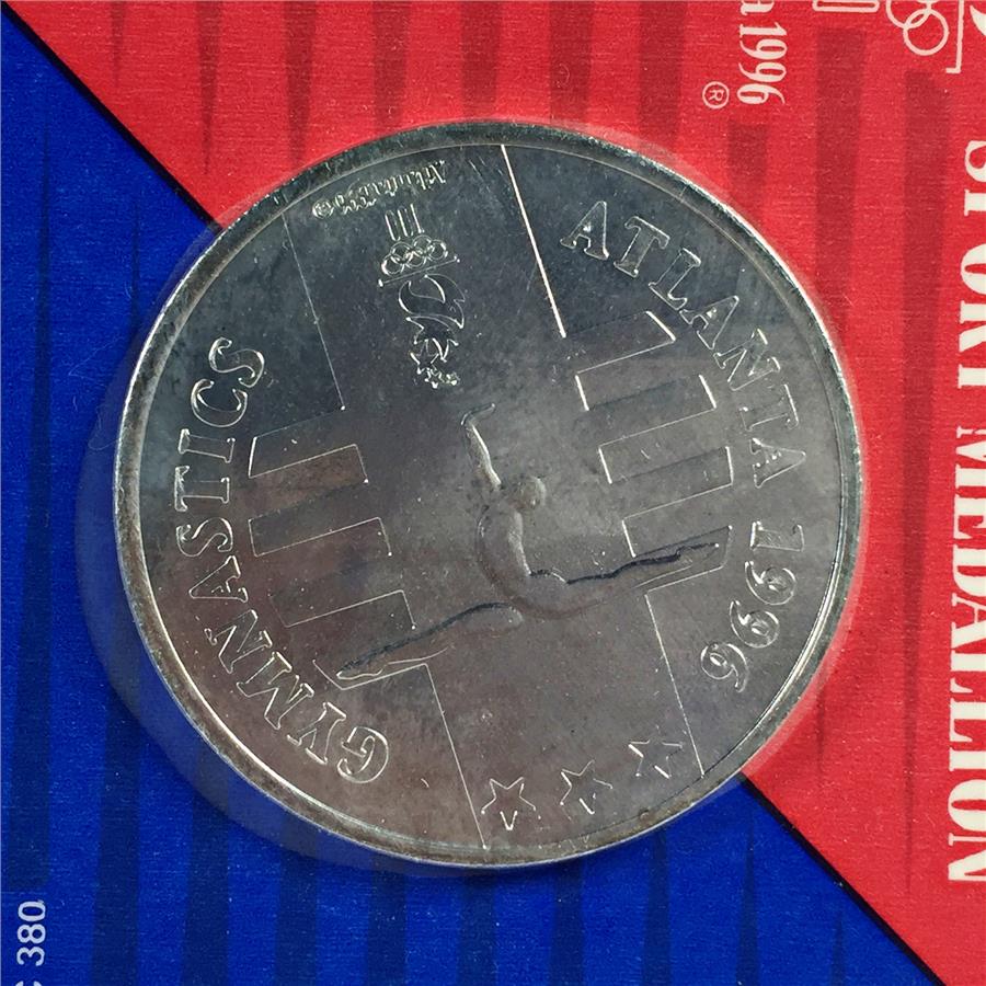 1996 USA Commemorative Olympic Sport Medallion*Gymnastics*1.5" Diameter ...