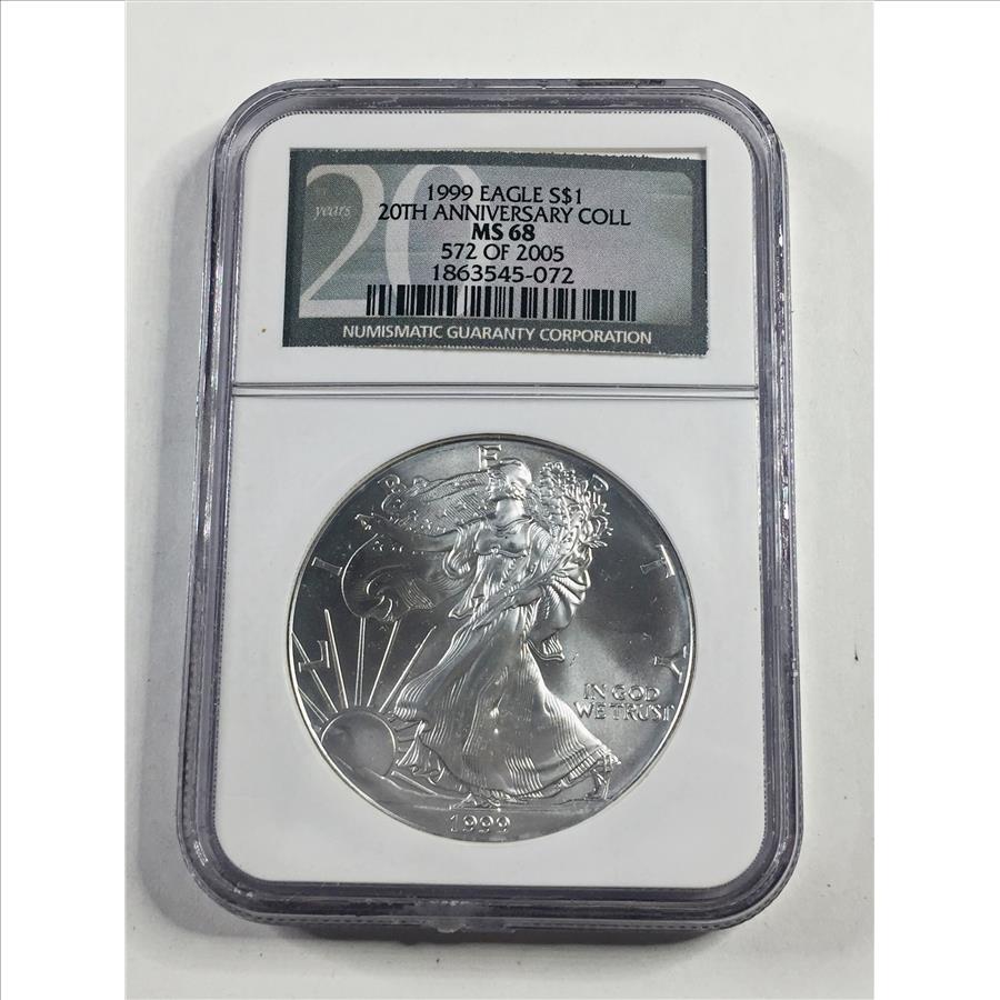 1999 American Silver Eagle*20th Anniversary Collection*#572 of 2005 ...