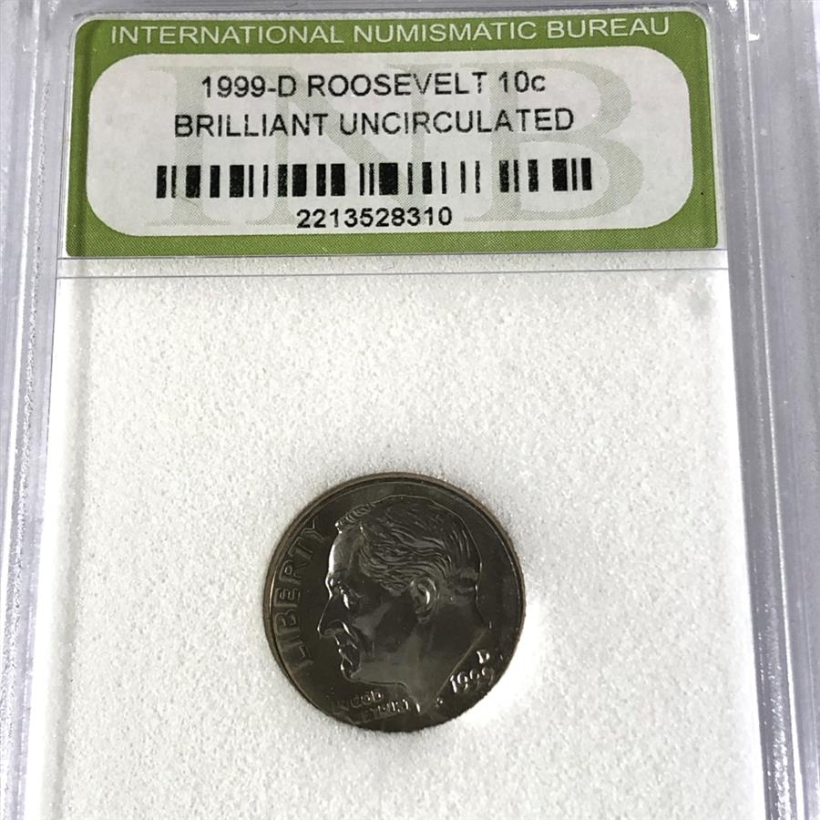 1999-D Roosevelt Dime*Grade Brilliant Uncirculated by INB | Property Room