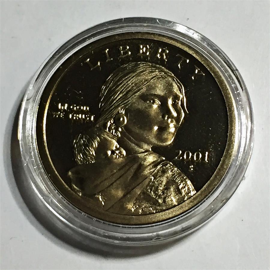 2001-S Proof Sacagawea Commemorative Dollar*DCAM*In Protective Capsule ...