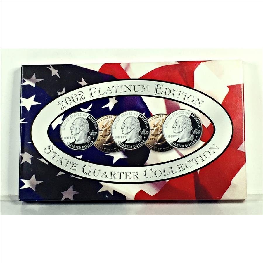 2002 Platinum Layered Edition State Quarter Collection*In Custom Holder ...