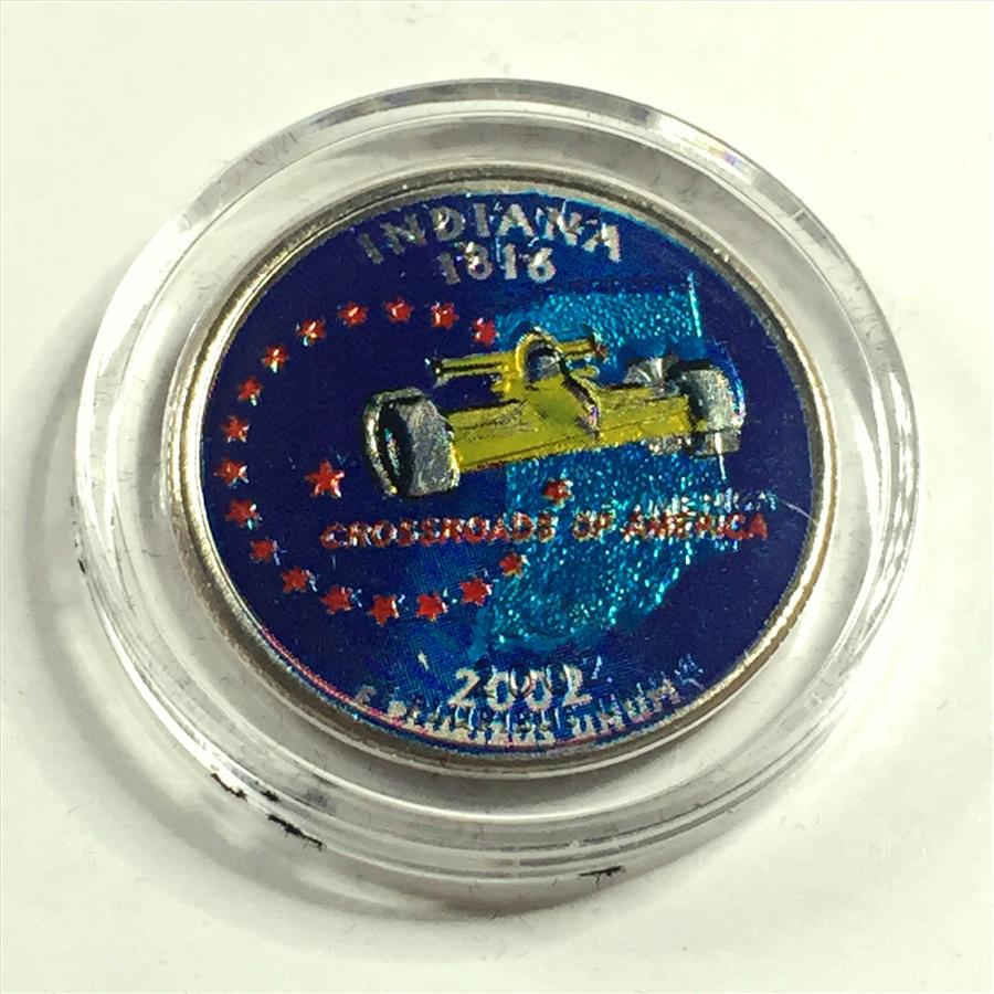 2002-D Colorized Indiana State Commemorative Quarter*Specialized ...