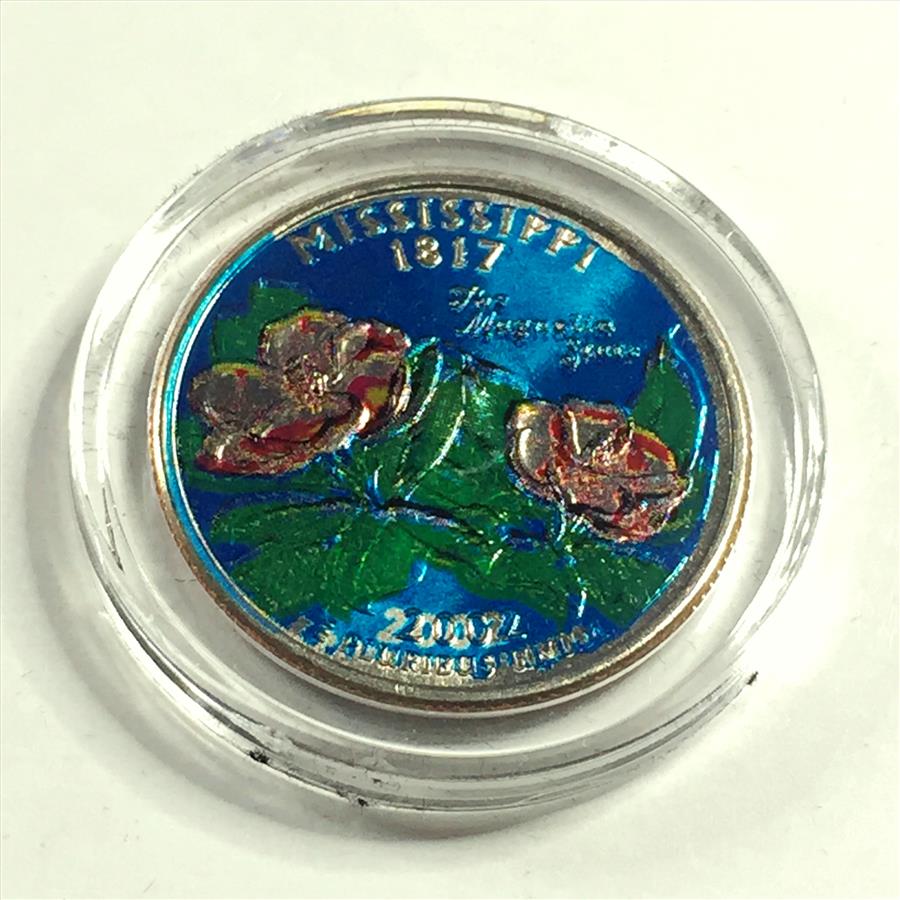 2002-D Colorized Mississippi State Commemorative Quarter*Specialized ...
