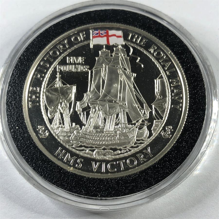 2004 Jersey Proof Silver (with colorized Flag) £5*History of the Royal ...