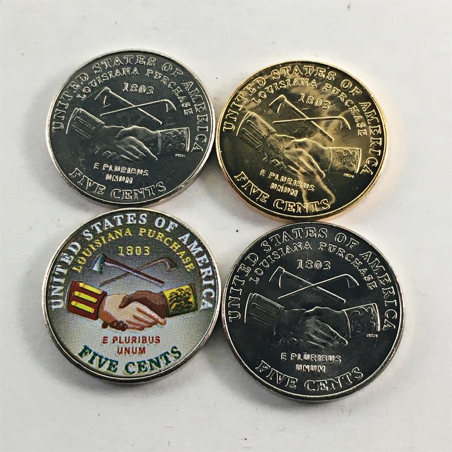 2004-P, D & S Peace Medal Commemorative Jefferson Nickels*24K Gold ...