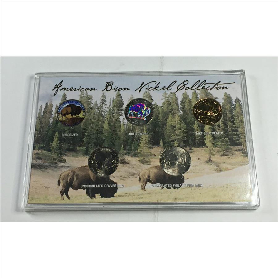 2005-P & D American Bison Nickel Collection: Colorized, Holographic ...