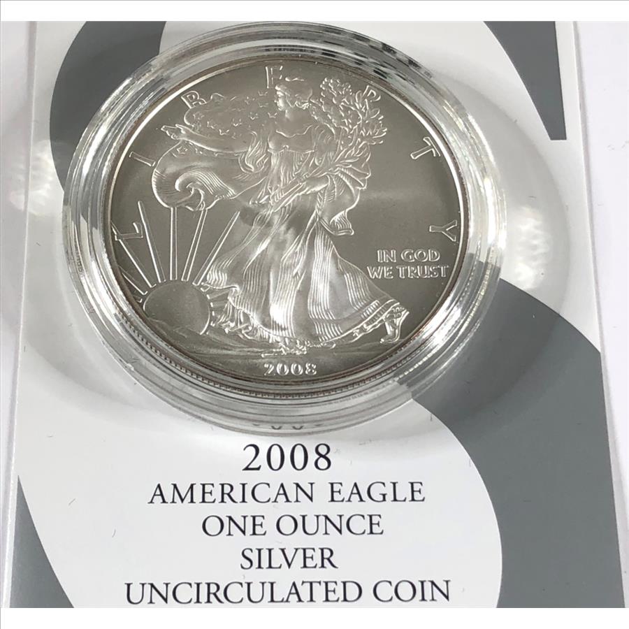 2008-W Burnished American Silver Eagle*1oz .999 Fine Silver*Struck at ...