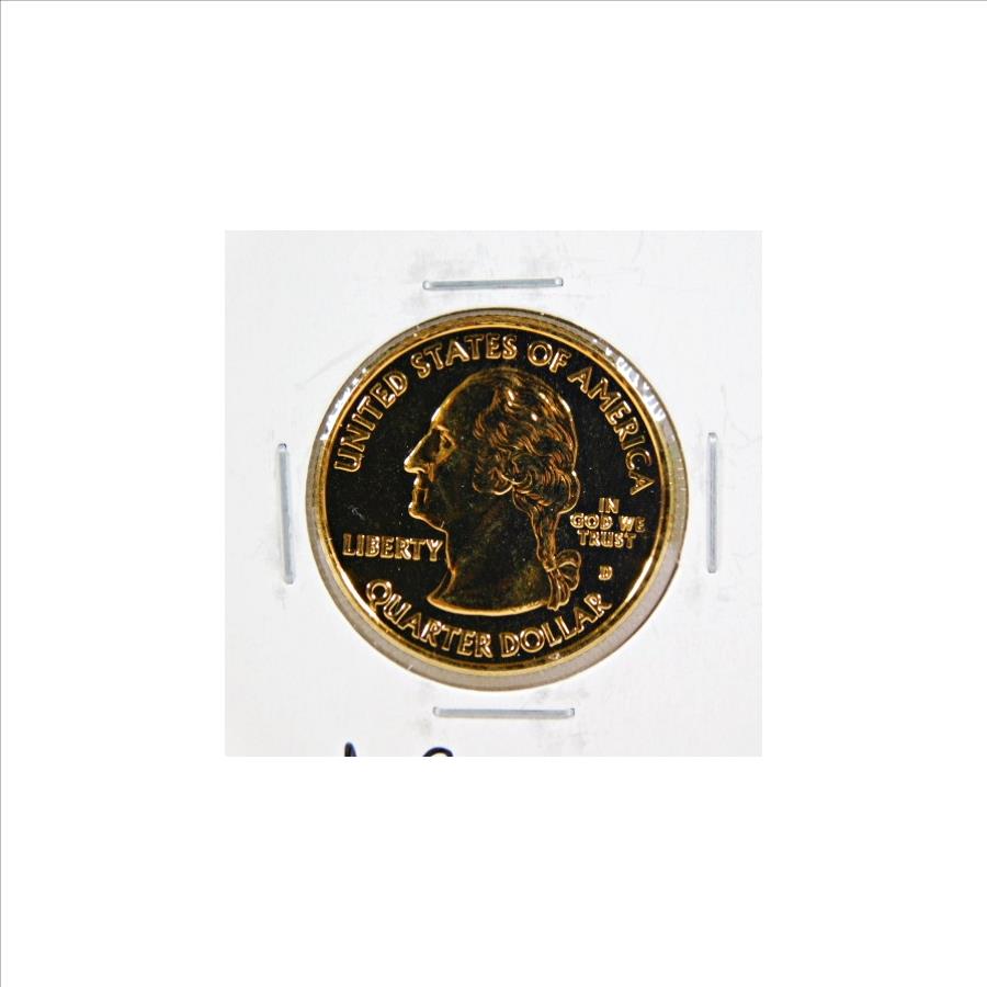 2009-D 24K Gold Layered Puerto Rico Commemorative Quarter*Uncirculated ...