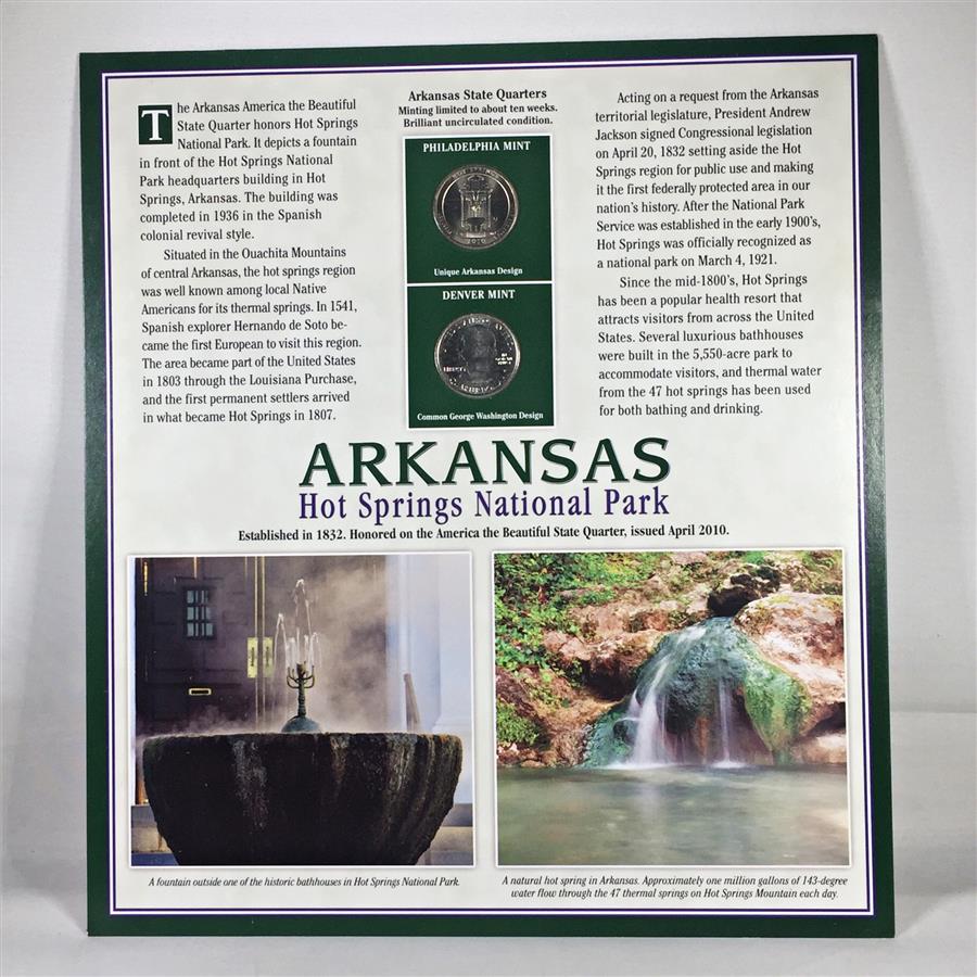 2010-P & D America the Beautiful Hot Spring National Park Quarters ...