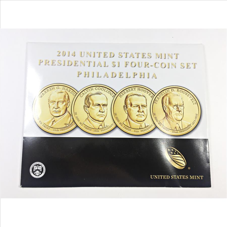 2014 United States Mint Presidential $1 Four-Coin Set*Philadelphia*In ...