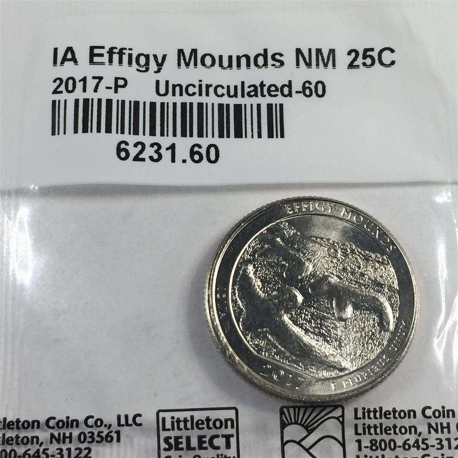 2017-P Proof Effigy Mounds National Monument Commemorative Quarter ...