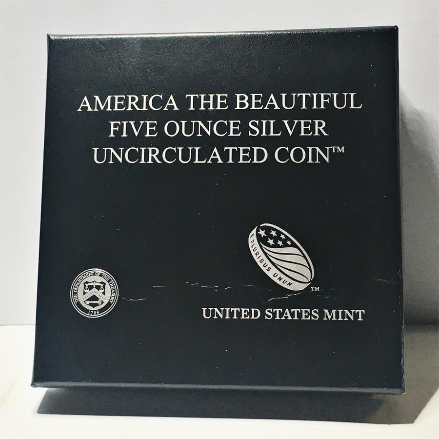 2018 America The Beautiful Five Ounce Silver Uncirculated Coin*Block ...