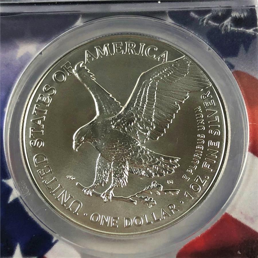 2021 American Silver Eagle Type II*First Strike Coin*Graded MS70 by ANACS*1oz .999 Fine Silver ...