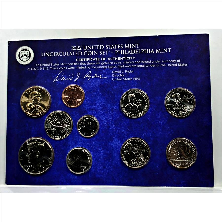 2022 United States Mint Uncirculated Coin Set*Philadelphia Mint*With ...