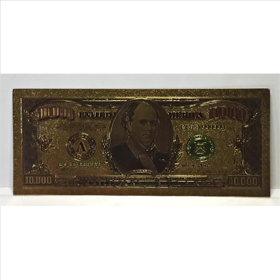 24K Gold Federal Reserve Note Replica of 1934 $10,000 Bank Note*Proof ...