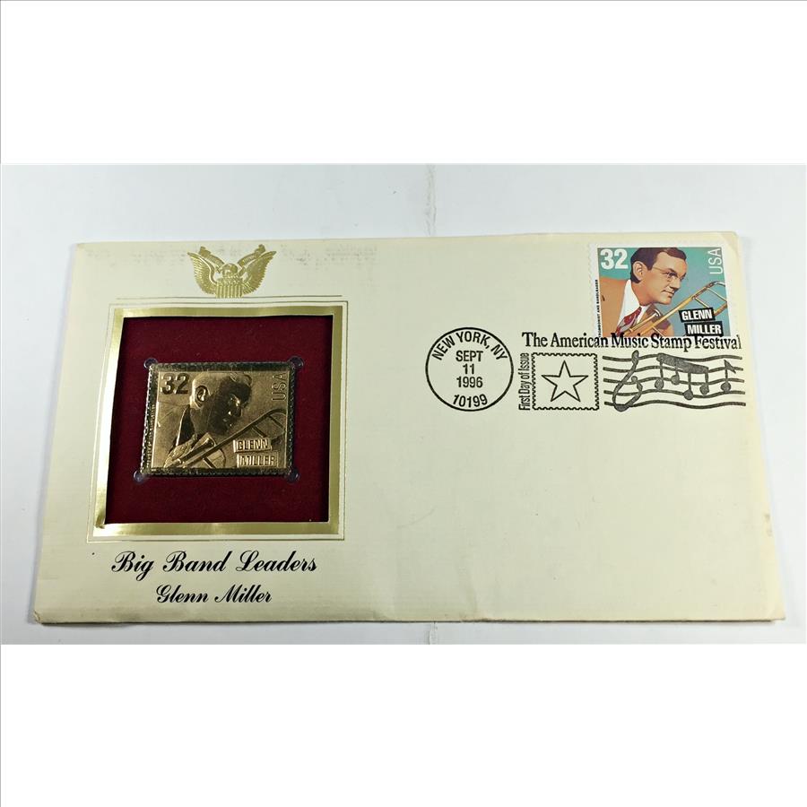 24K Gold Foil Replica Stamp on First Day Cover with Real USPS Stamp ...