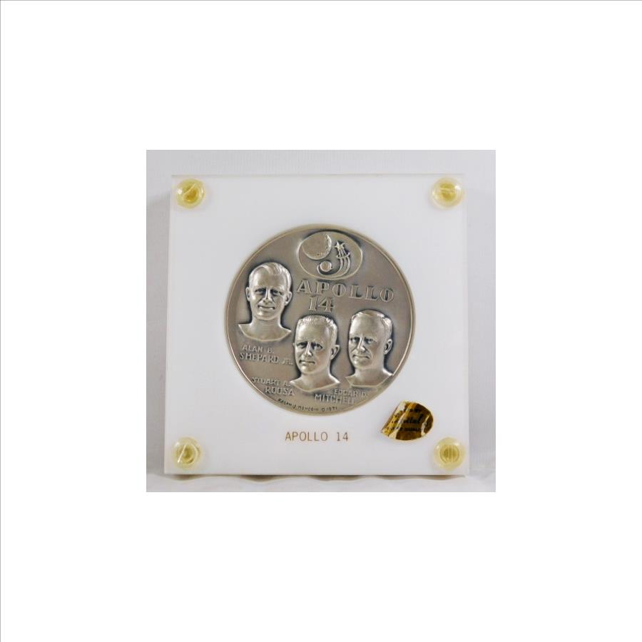5 oz .999 Fine Silver Apollo 14 Medal*High Relief*Shepard, Roosa ...