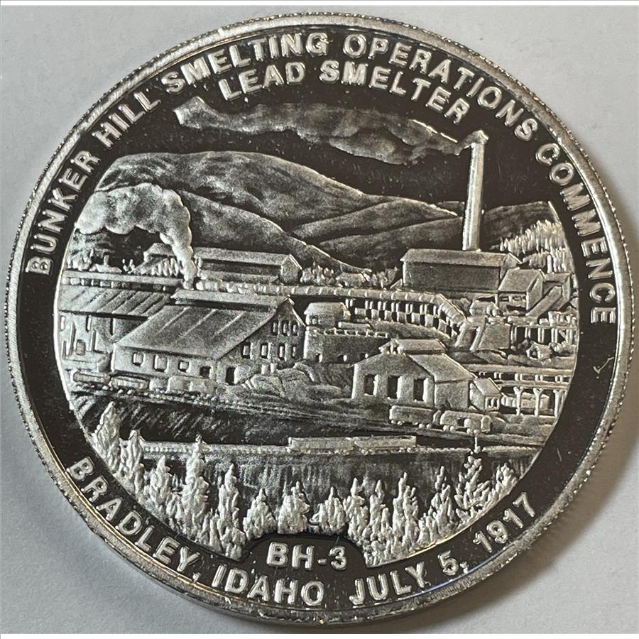 1 oz .999 Fine Silver 1982 Bunker Hill Smelting Operations Commence ...