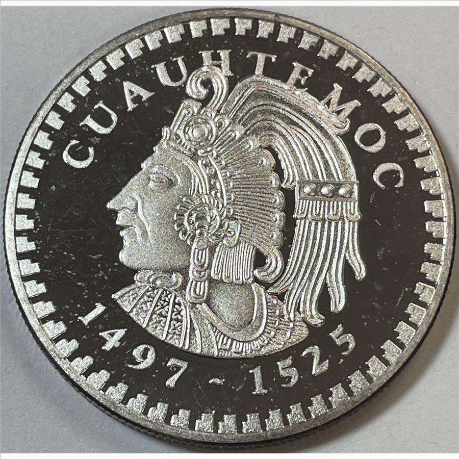 1 oz .999 Fine Silver 1984 Mexico Cuauhtemoc Aztec Onza Proof ...