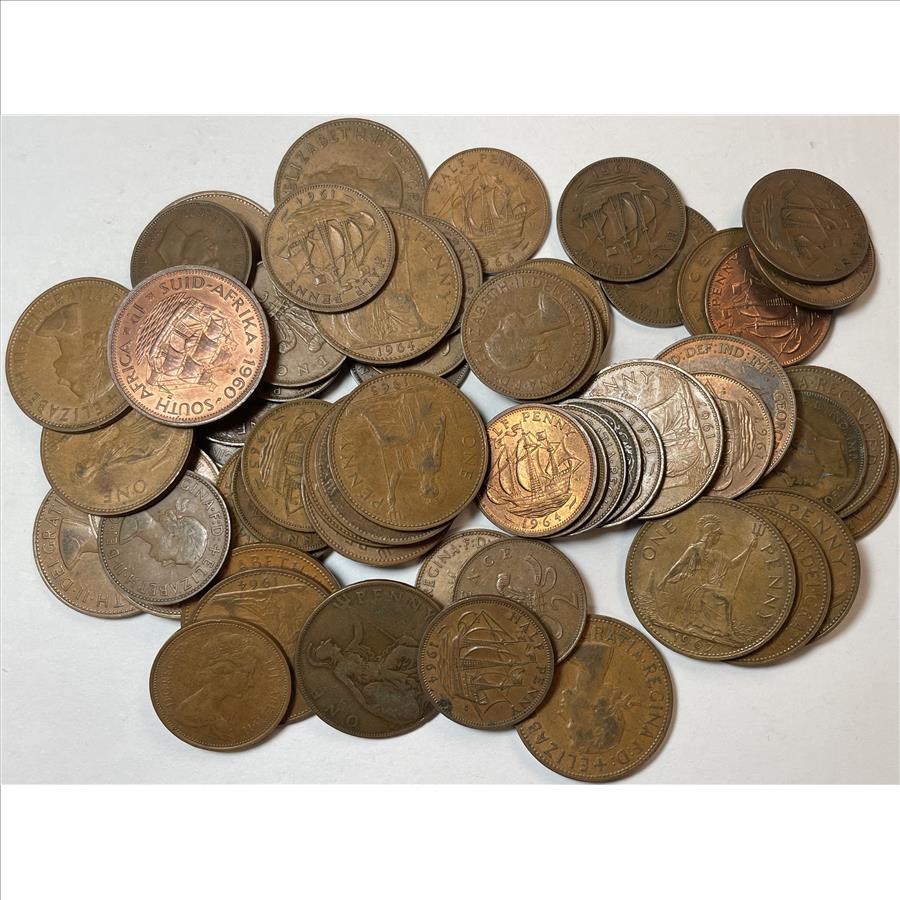Lot of 1+ Pounds of British and British Commonwealth Large and Half ...
