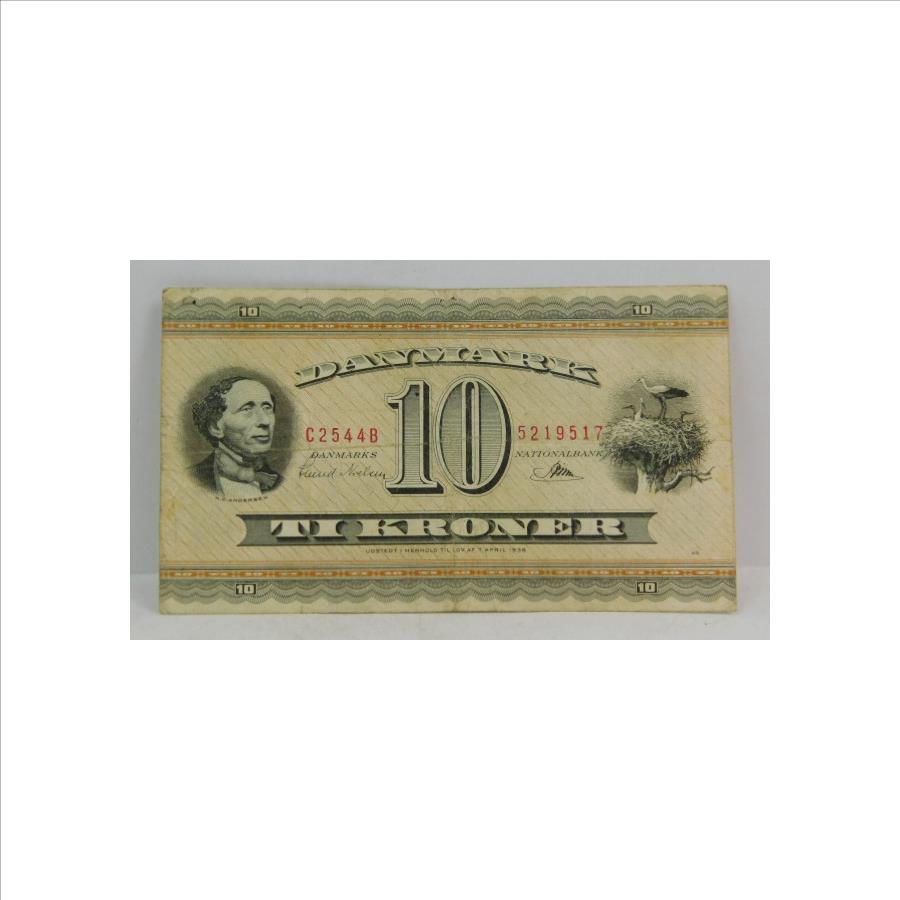 1936 Denmark 10 Kroner Bank Note | Property Room