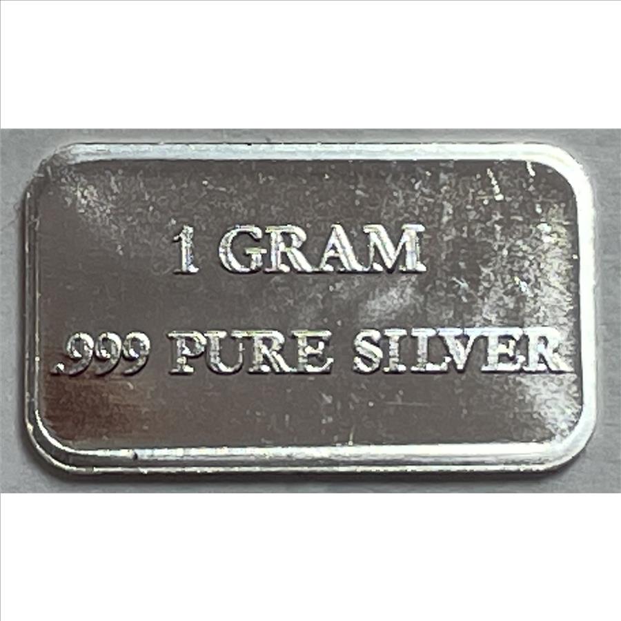 .999 Fine Silver 1 Gram United States Commemorative Gallery Silver Bar ...