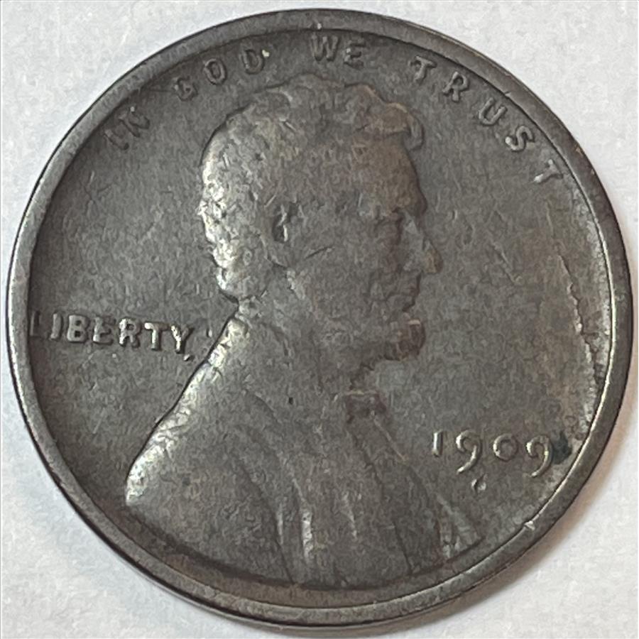 MINT ERROR 1909 VDB Lincoln Wheat Cent Obverse Lamination Error Near ...