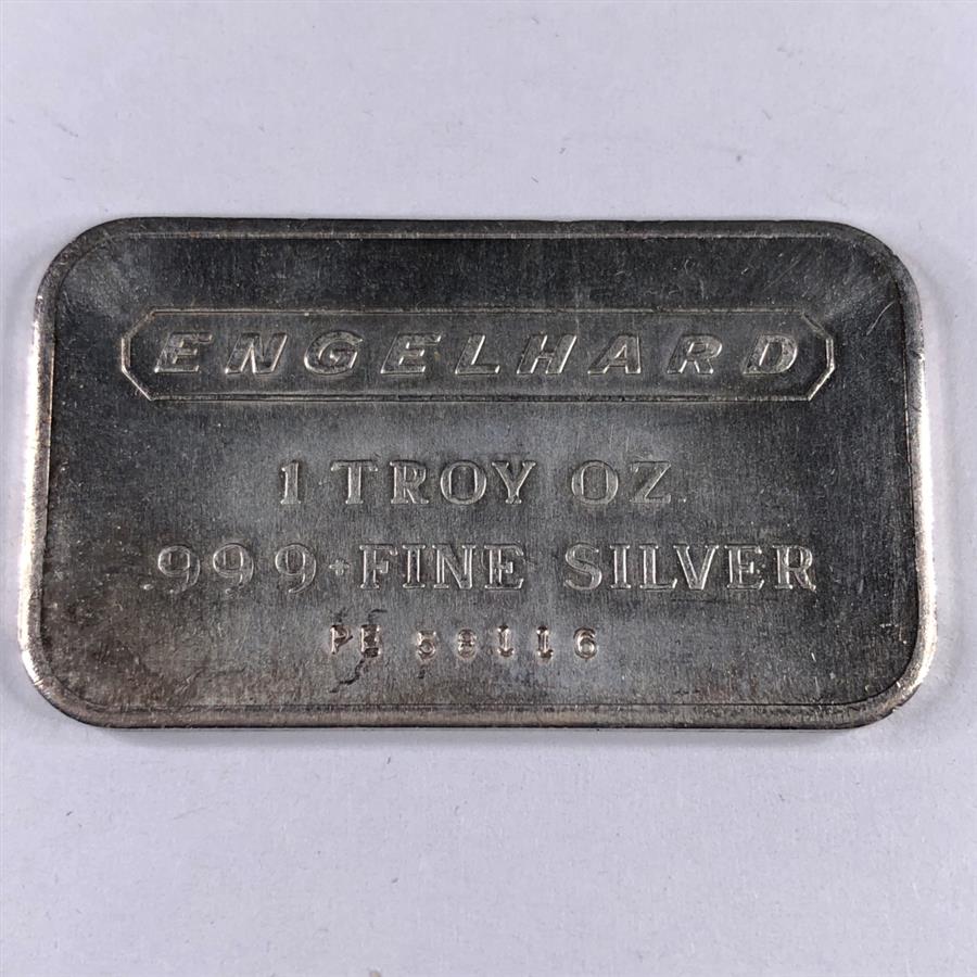 999 Fine Silver Engelhard Ingot Wood Grain Type *Colorful Toning ...
