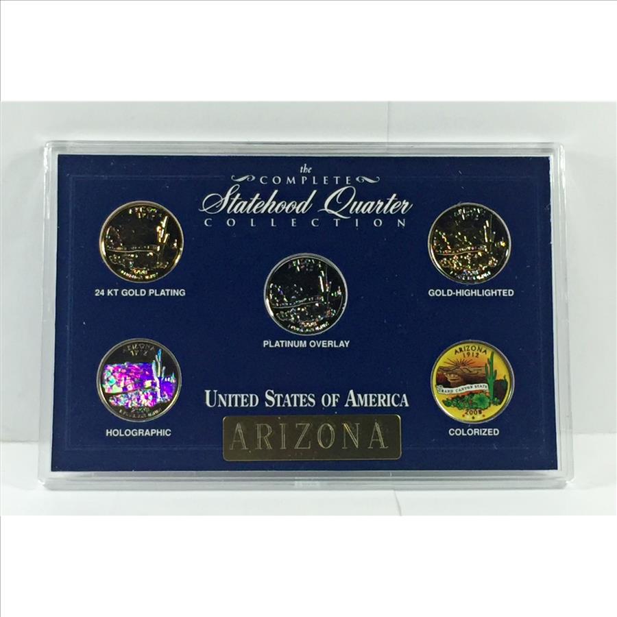 Arizona State Commemorative Quarters*24K Gold Layered, Highlighted ...