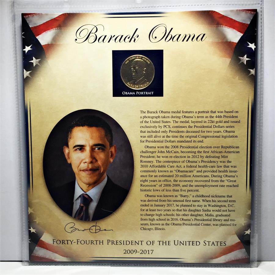 Barack Obama Presidential Uncirculated Commemorative Medallion*Encased ...