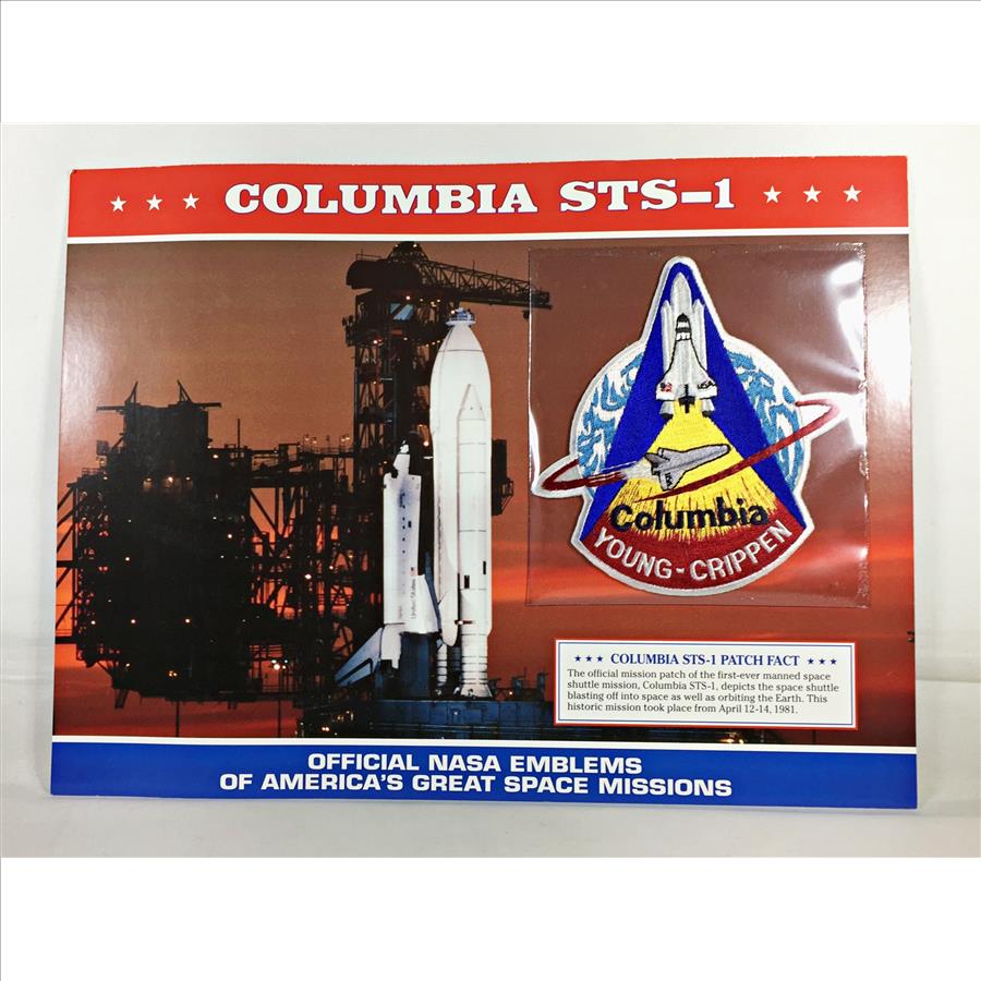 CHALLENGER STS-1 (First Manned Space Shuttle) NASA Space Mission Emblem Patch*Encased in 9" x 11 ...